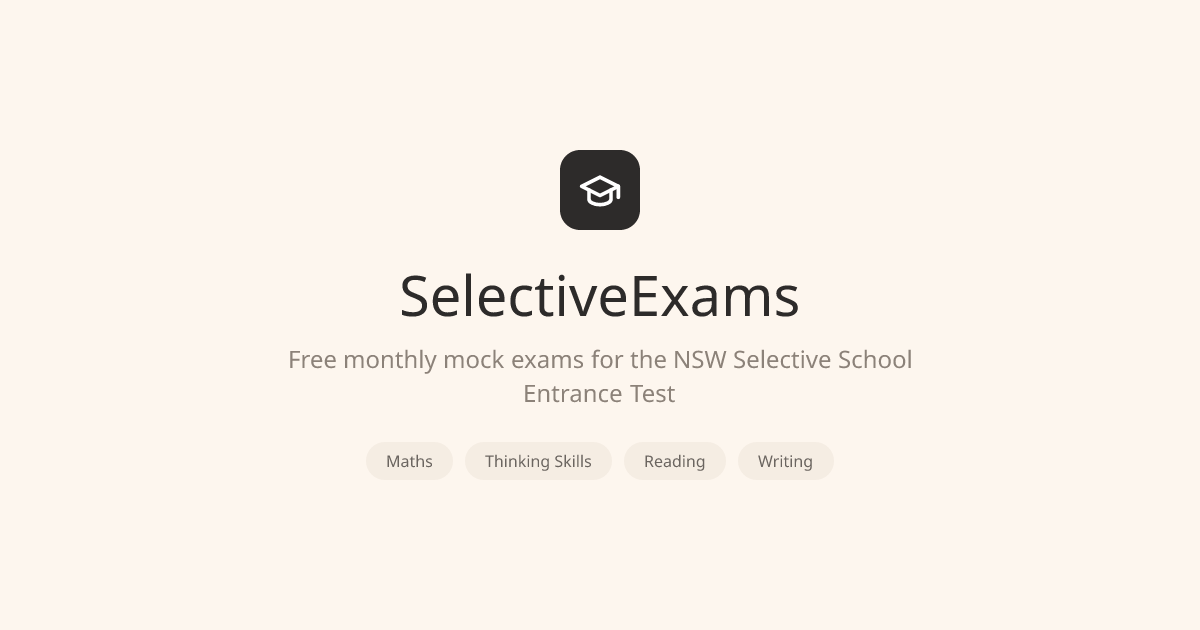 Free Selective School Practice Tests & Mock Exams | SelectiveExams